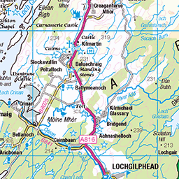 LL&C Way: Tighnabruaich to Glendaruel - Route Map