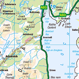 LL&C Way: Tighnabruaich to Glendaruel - Route Map