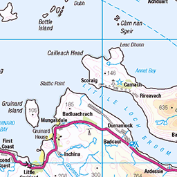 Inverlael to Oykel Bridge - Route Map