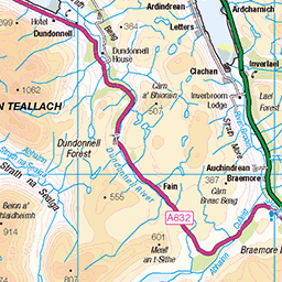 Kinlochewe to Shenavall - Route Map
