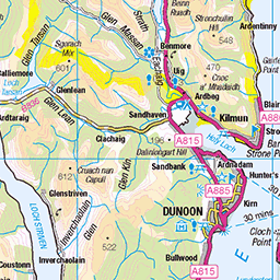 Three Lochs Way: Garelochhead to Arrochar / Tarbet - Route Map
