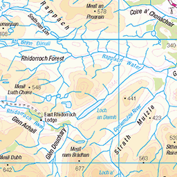 Oykel Bridge to Inchnadamph - Route Map