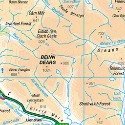 Kinlochewe to Shenavall - Route Map