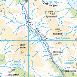 Inverlael to Oykel Bridge - Route Map