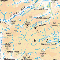 Inverlael to Oykel Bridge - Route Map