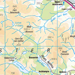 Inverlael to Oykel Bridge - Route Map