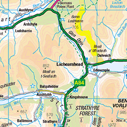 Rob Roy Way: Strathyre to Killin - Route Map