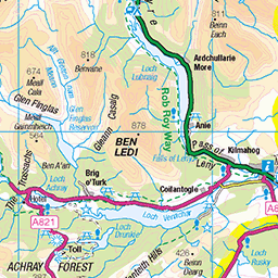 Rob Roy Way: Strathyre to Killin - Route Map