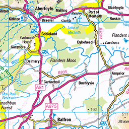 Callander to Comrie - Route Map