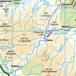 Tomintoul Spur: Cragganmore to Tomintoul - Route Map