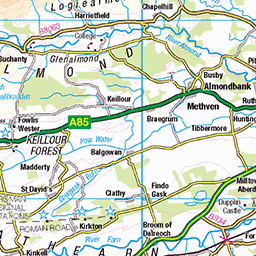 Callander to Comrie - Route Map