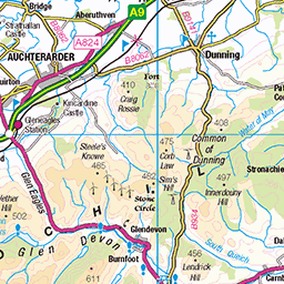 Comrie to Loch Freuchie - Route Map