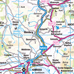 Comrie to Loch Freuchie - Route Map