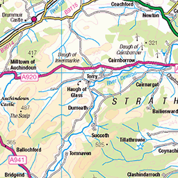Tomintoul Spur: Cragganmore to Tomintoul - Route Map