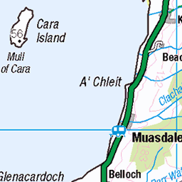 Kintyre Way Stage 4: Tayinloan to Carradale - Route Map