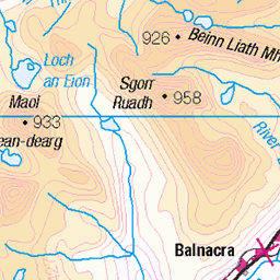 Coulin Pass - Achnashellach to Torridon - Route Map