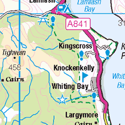 Whiting Bay to Brodick: Coastal route - Route Map