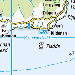 Whiting Bay to Brodick: Waterfall route - Route Map