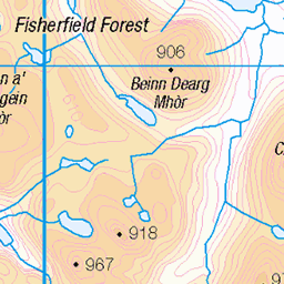 Fisherfield 6, from Shenavall - Route Map