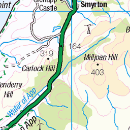 Ayrshire Coastal Path 1: Glenapp to Ballantrae - Route Map