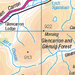 Coulin Pass - Achnashellach to Torridon - Route Map