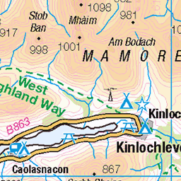 West Highland Way 7: Kings House to Kinlochleven - Route Map