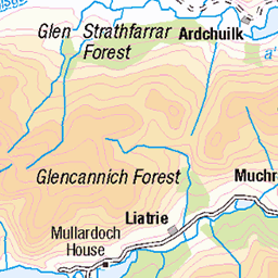 Affric Kintail Way 2: Cannich to Affric road end - Route Map