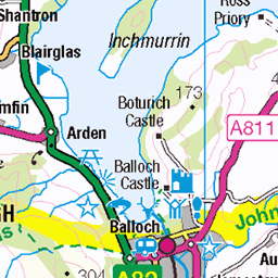 West Highland Way 2: Drymen to Rowardennan - Route Map