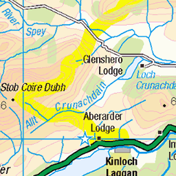 Kingussie to Laggan - Route Map