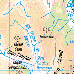 The Mell circuit, Glen Finglas - Route Map