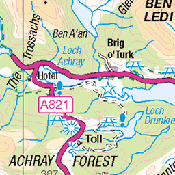 The Mell circuit, Glen Finglas - Route Map
