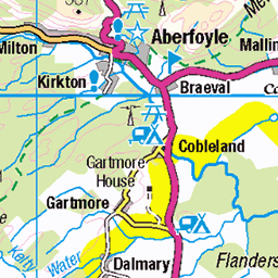 Rob Roy Way: Drymen to Aberfoyle - Route Map