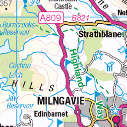 Strathblane to Croy - Route Map