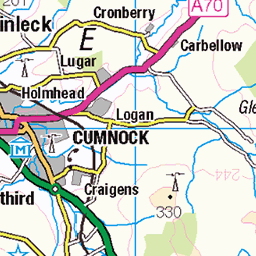 River Ayr Way 1: Glenbuck to Sorn - Route Map