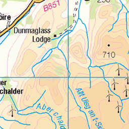 Upper Findhorn moors and glens, Strathdearn - Route Map