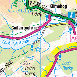 Rob Roy Way: Aberfoyle to Callander - Route Map