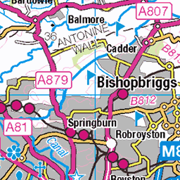 Kelvin Walkway: Glasgow to Milngavie - Route Map