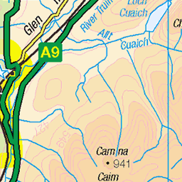 Gaick Corbetts: An Dun and Meall Creag an Loch - Route Map