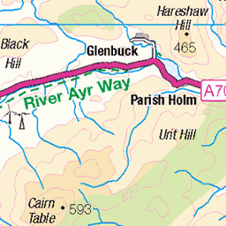 River Ayr Way 1: Glenbuck to Sorn - Route Map