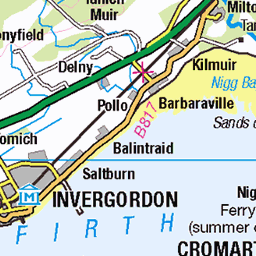 Balintore to Rockfield - Route Map