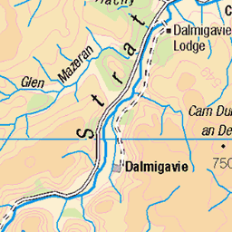 Upper Findhorn moors and glens, Strathdearn - Route Map