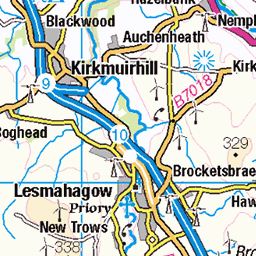 Clyde Walkway 4: Maudslie Bridge to New Lanark - Route Map