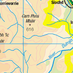 Upper Findhorn moors and glens, Strathdearn - Route Map