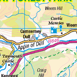 Loch Freuchie to Aberfeldy - Route Map