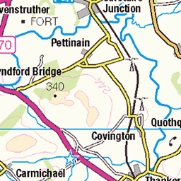 Clyde Walkway 4: Maudslie Bridge to New Lanark - Route Map