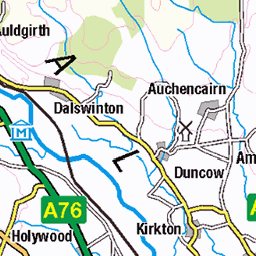 Lochmaben to Hoddom Castle - Route Map