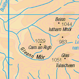 Beinn Iutharn Mhòr and Càrn Bhac, Inverey - Route Map