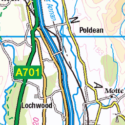 Southern Upland Way 6: Wanlockhead to Beattock - Route Map