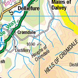 Dava Way: Grantown on Spey to Dava - Route Map