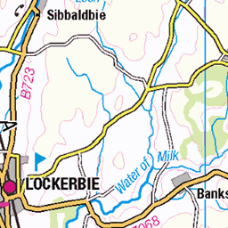 Annandale Way: Lochmaben to Hoddom Castle - Route Map